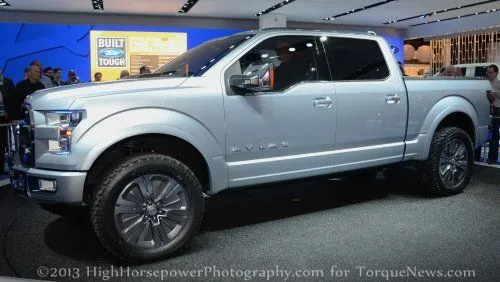 The side profile of the Ford Atlas Concept Truck | Torque News